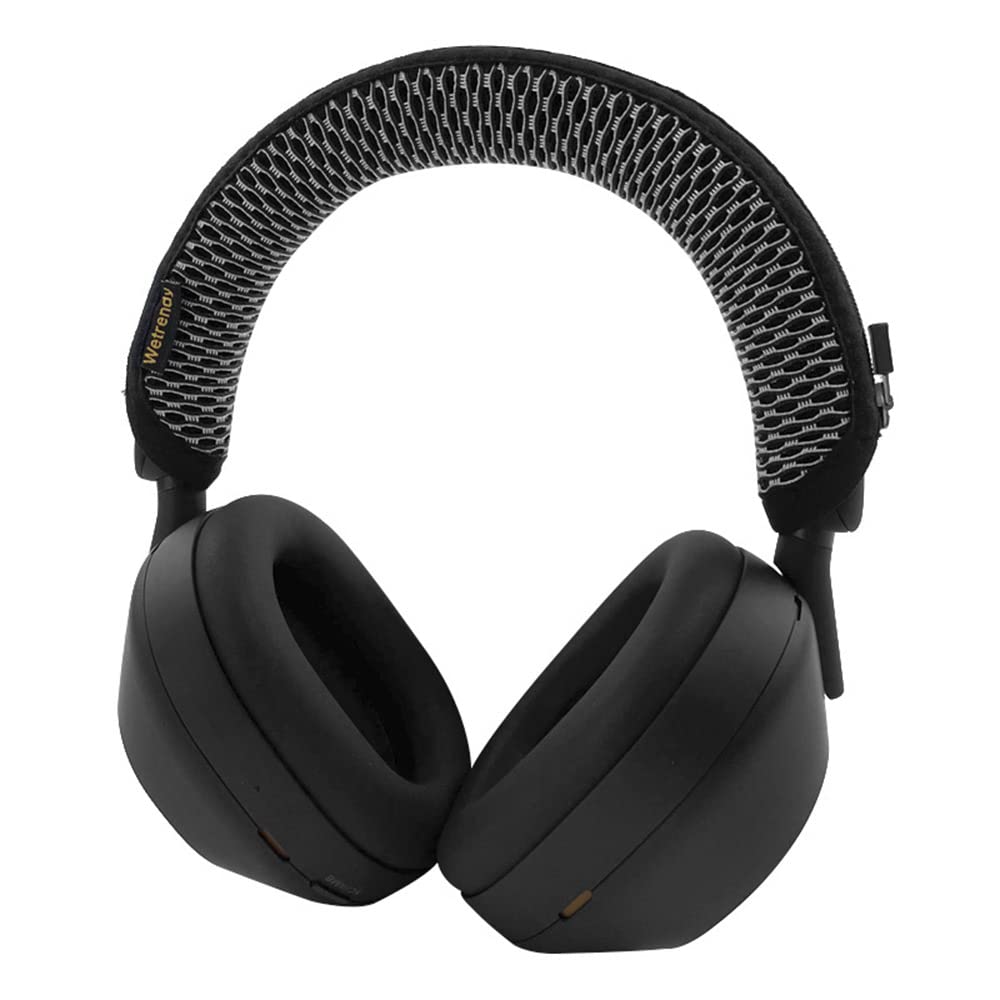 Headband Cover Pad for Sony WH-1000XM5 Headphone, Headset Headband Protector Cushion Replacement with Zipper (Black)