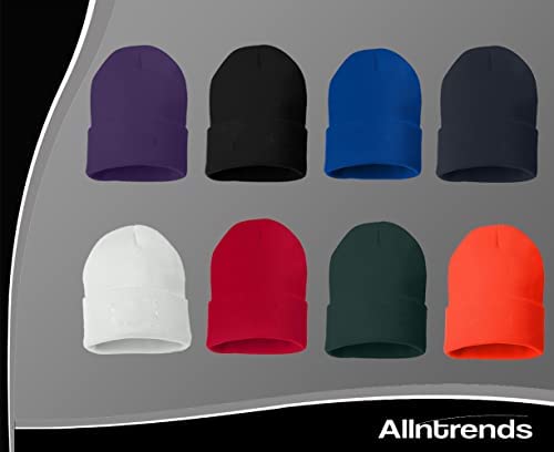 ALLNTRENDS Pizza Slut Embroidered Beanie Warm Hat Winter Cap Adult Graphic Beanies (Navy Blue)