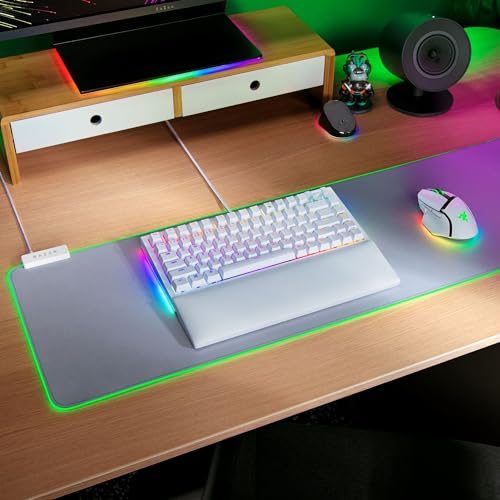 Razer BlackWidow V4 75% Mechanical Gaming Keyboard: Hot Swappable Design - Compact & Durable - Orange Tactile Switches - Chroma RGB - Roller & Media Keys - Wrist Rest Snap Tap - White