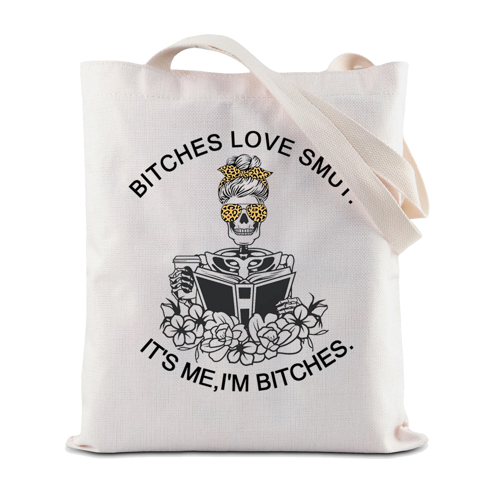 ZJXHPO Smut Slut Tote Bag Smut Book Lover Shoulder Bag Spicy Book Reader Reusable Grocery Shopping Bag Dark Romance handbag (Smut Bitches Tote bag)