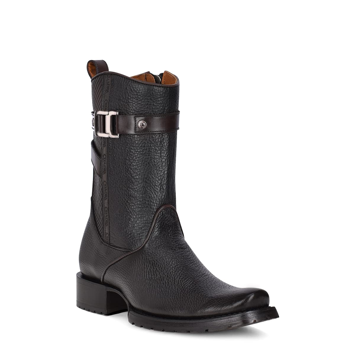 Cuadra Men's Boot in Bovine Leather Black with Zipper, 1J2JRS, Size 9.5