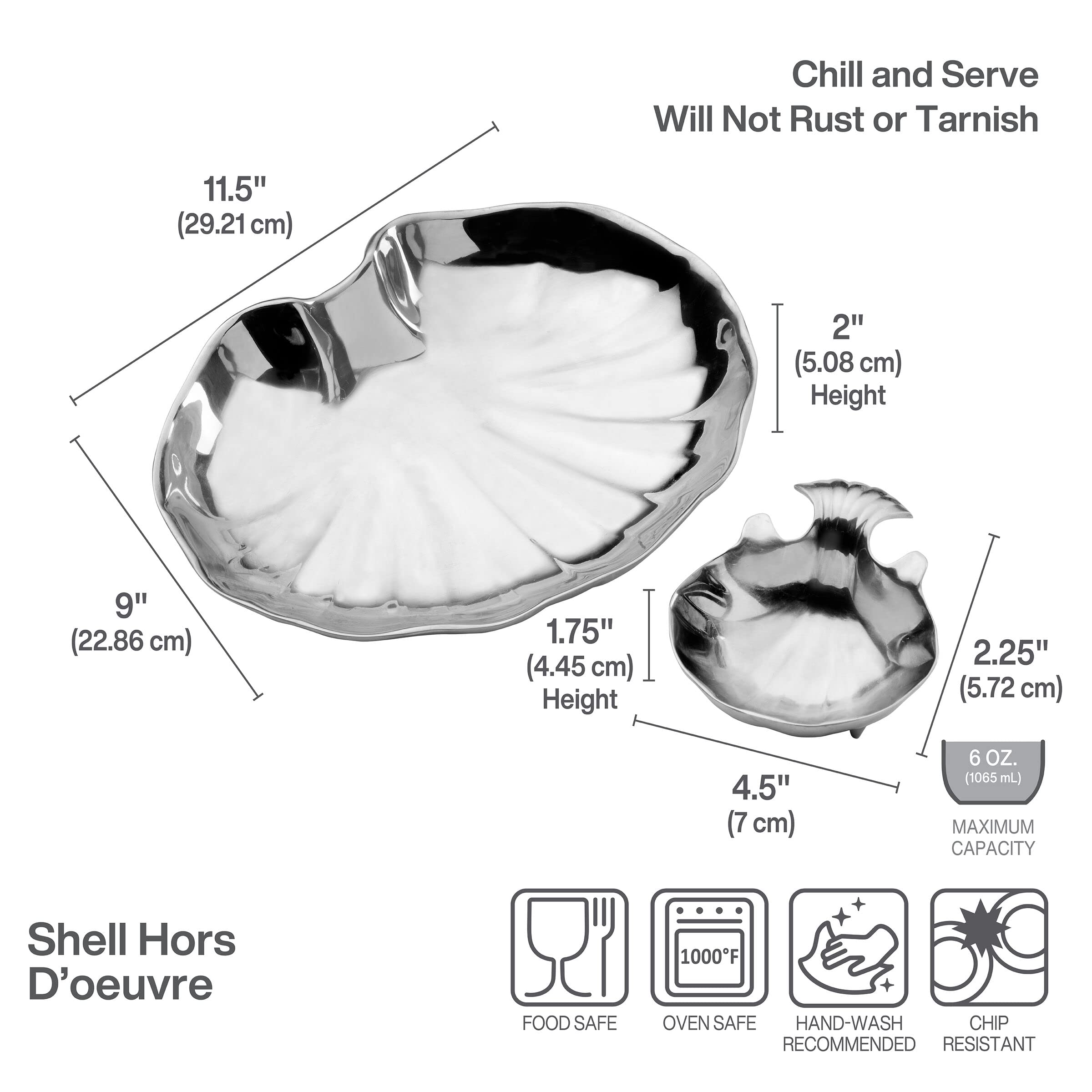 Wilton Armetale Shell Small Sauce/Hors d'Oeuvre