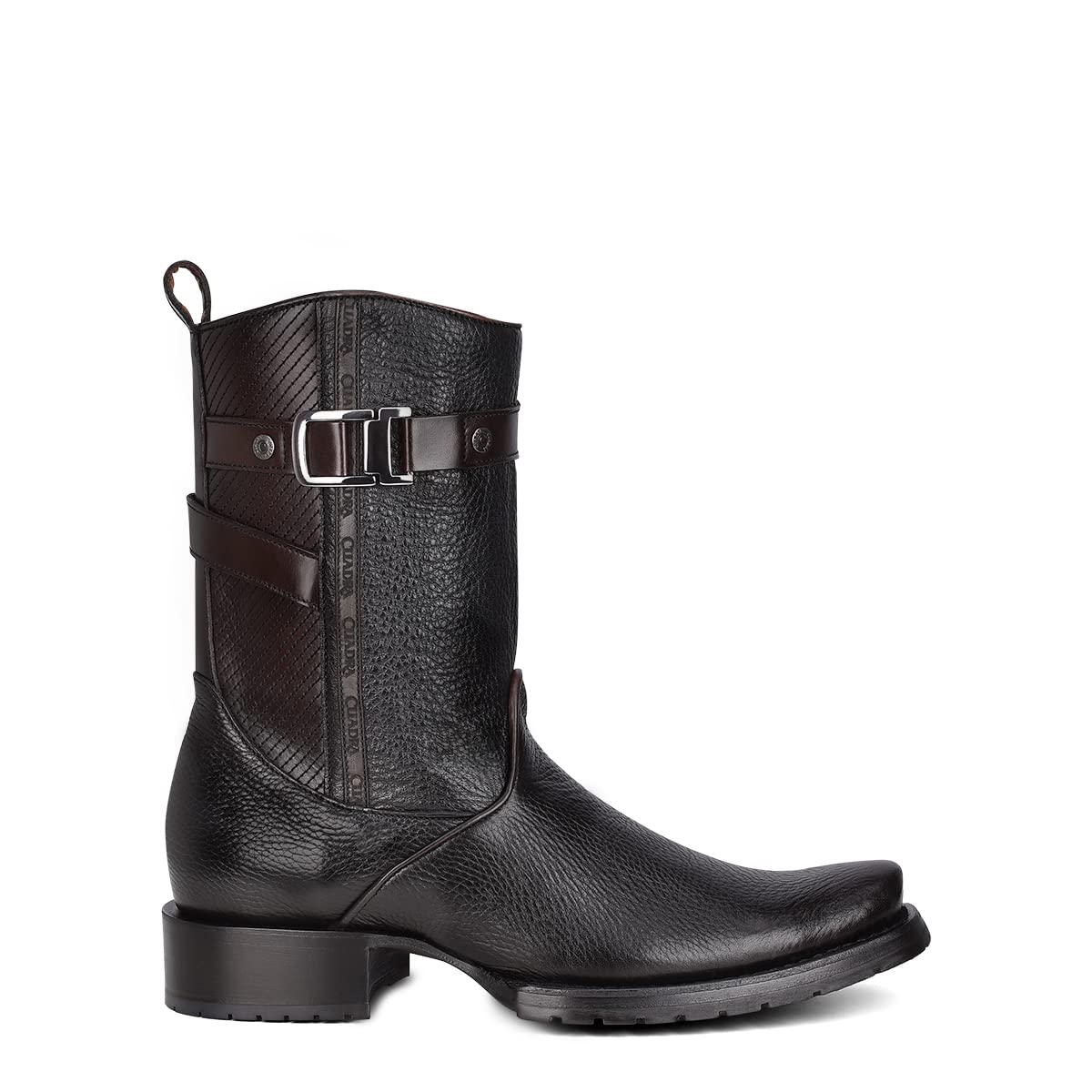 Cuadra Men's Boot in Bovine Leather Black with Zipper, 1J2JRS, Size 9.5