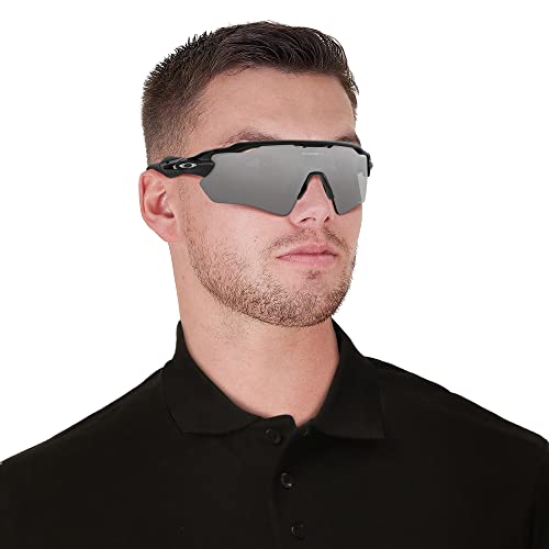 Oakley Men's OO9208 Radar EV Path Rectangular Sunglasses, Polished Black/Prizm Black, 38 mm