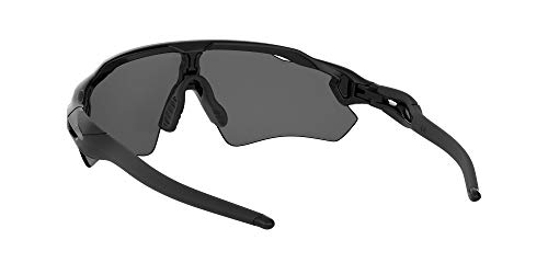 Oakley Men's OO9208 Radar EV Path Rectangular Sunglasses, Polished Black/Prizm Black, 38 mm