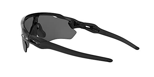 Oakley Men's OO9208 Radar EV Path Rectangular Sunglasses, Polished Black/Prizm Black, 38 mm