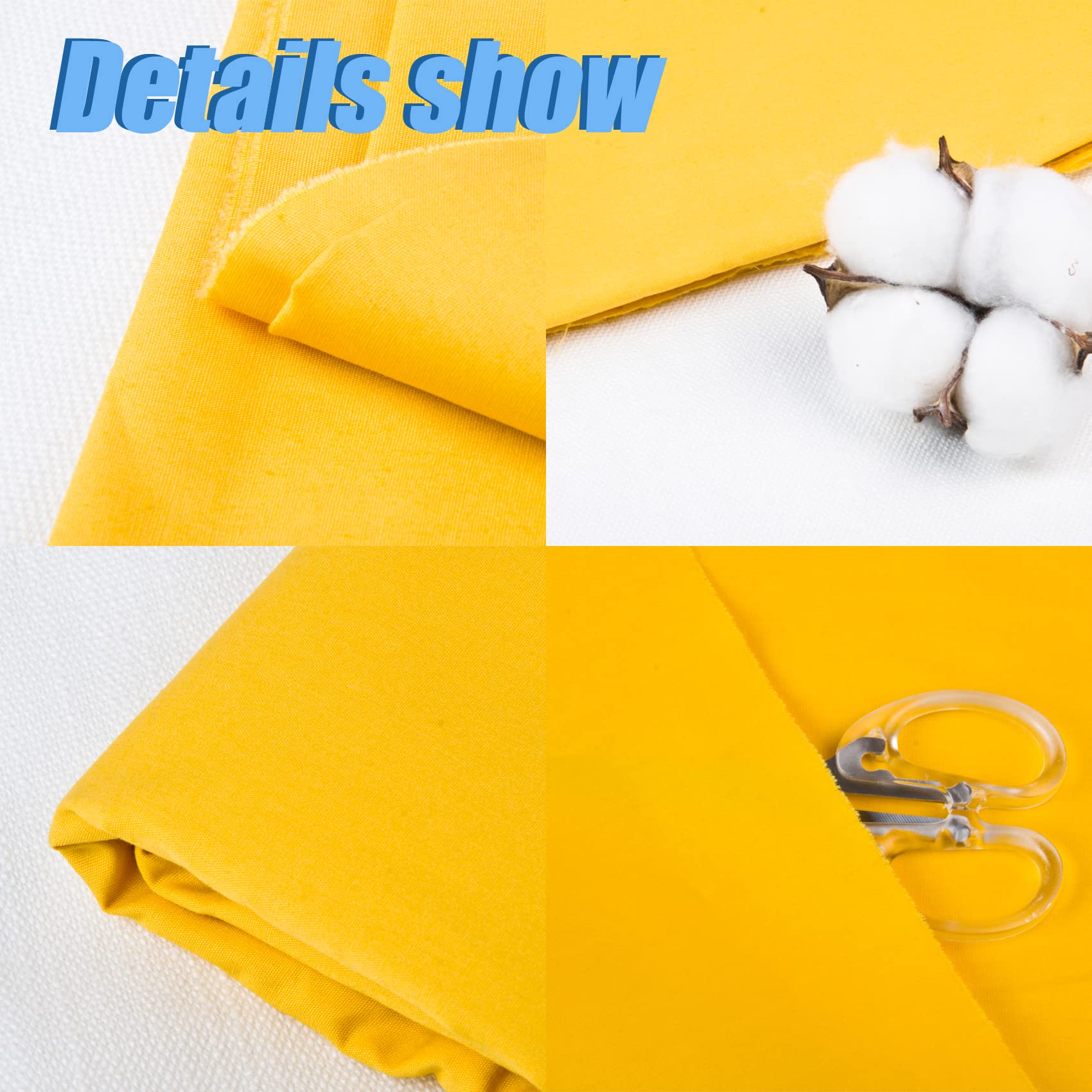 2 Yard Gold Cotton Fabric,Natural Cotton Poplin Fabric by The Yard,Gold Fabric,59 Inches Wide 100% Cotton Fabric,Soft Embroidery Muslin Quilting Fabric Material for Sewing Material Apparel Cloth