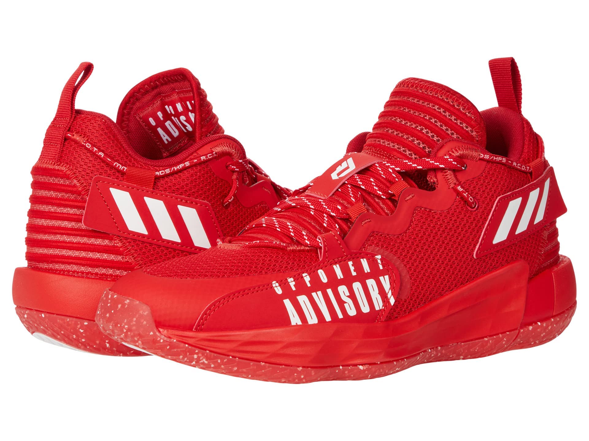 adidas Unisex Dame 7 Extply Basketball Shoe, Scarlet/White/Silver Metallic, 10 US Men