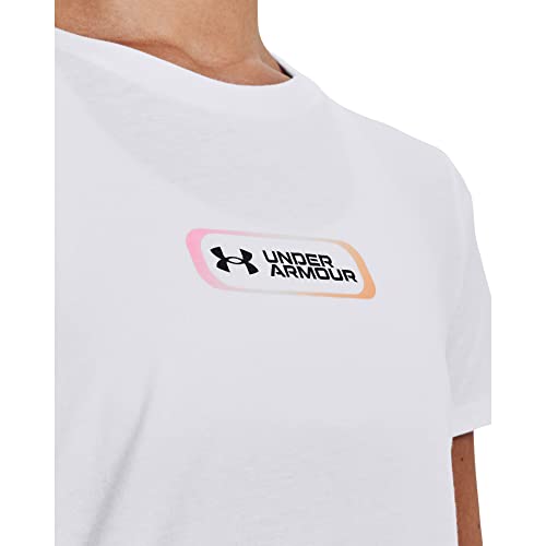 Under Armour Women's Standard Gradient Pill Short Sleeve T-Shirt, (100) White / / Black, Small