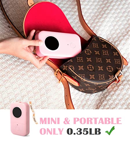 Phomemo Label Printer, D30 Mini Label Maker Machine with Tape, Phone Label Makers,Bluetooth Connection,Home Office School Organization,Gift for Men,Woman (USB Rechargeable)-Pink