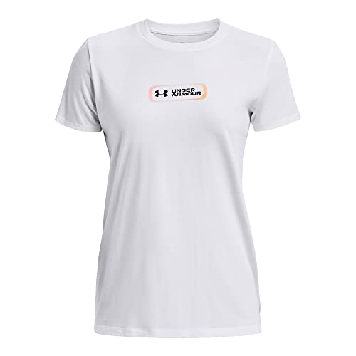 Under Armour Women's Standard Gradient Pill Short Sleeve T-Shirt, (100) White / / Black, Small