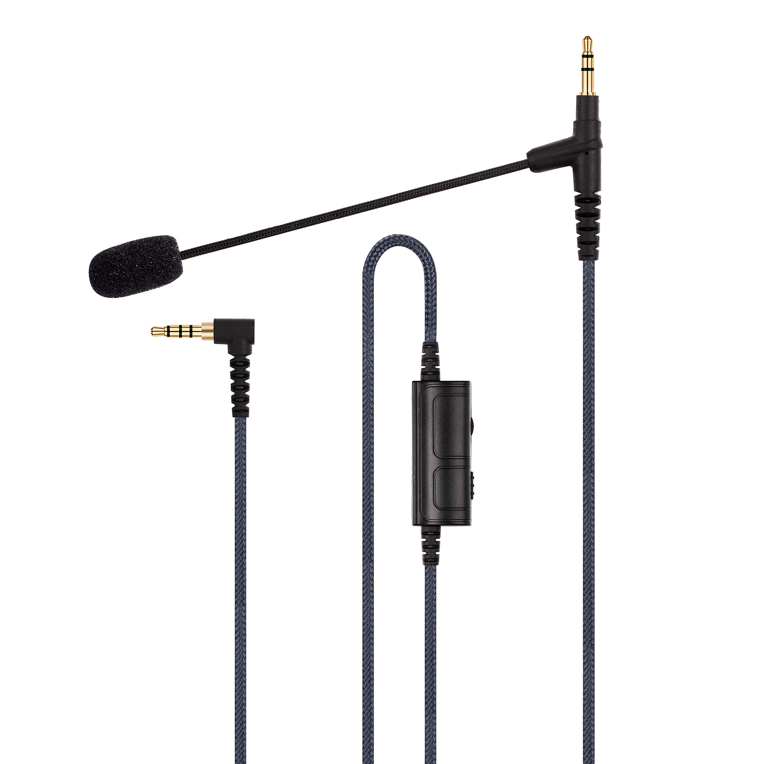 Boom Gaming Microphone Cable Compatible with Game PS4 Xbox One PC Laptop Phone and Sony MDRXB950BT, MDRXB650BT, MDR1000X, MDR100ABN, WH1000XM2, MDR-1A Headphone | with Volume Control and Mute Switch