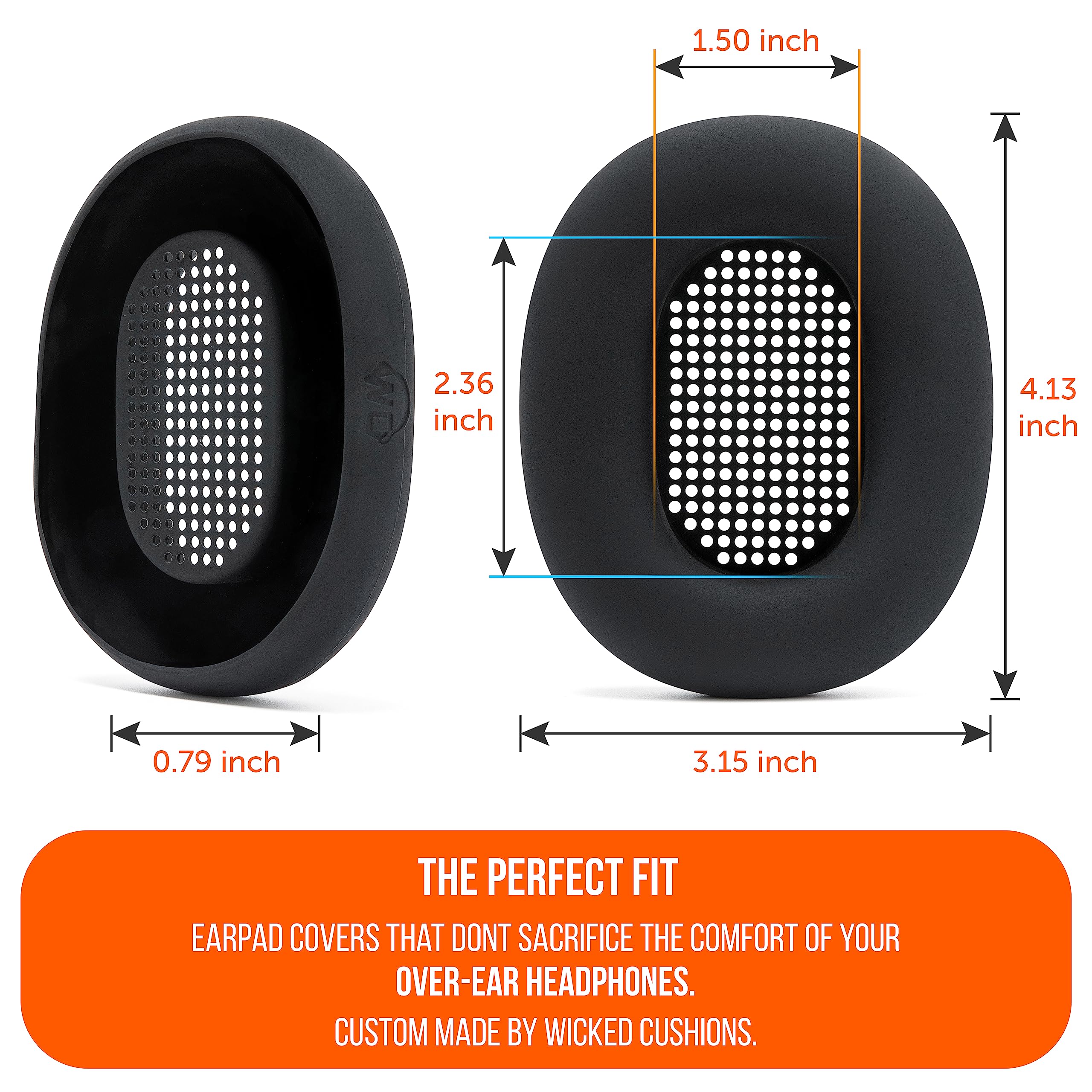 WC SweatZ XM5 - Patented Protective Headphone Ear Covers for Sony WH1000XM5 by WC | Only Compatible with Sony XM5 Over Ear Headphones | Sweatproof & Easily Washable | Black
