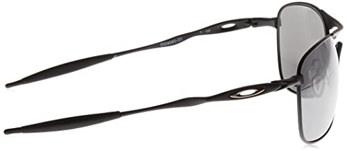 Oakley Men's OO4060 Crosshair Metal Aviator Sunglasses, Matte Black/Prizm Black, 61 mm