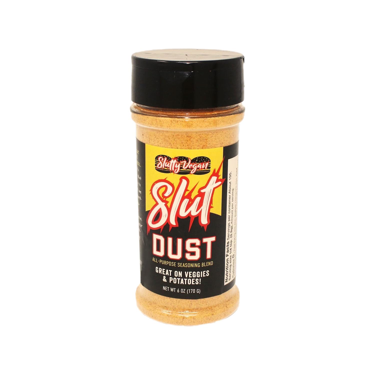 Slutty Vegan All Purpose Seasoning, Slut Dust, Healthy Herbs and Spices, Gluten Free, No Sugar and No GMO, Organic Spice Jar, (6oz)