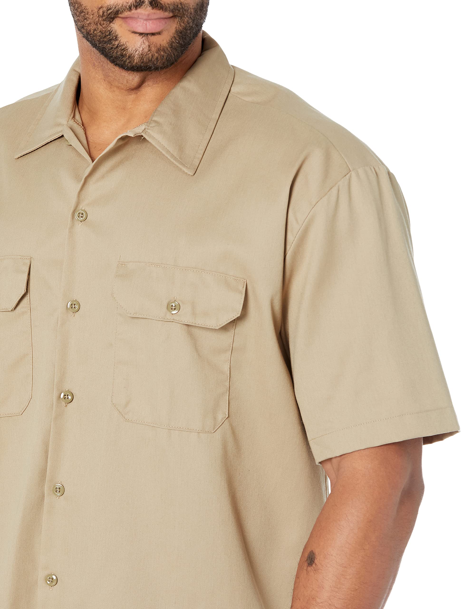 Dickies mens Short-sleeve Work Shirt, Desert Sand, X-Large Tall