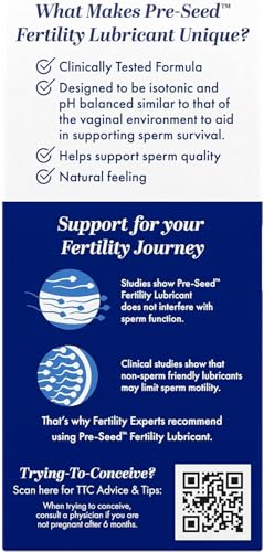 Pre-Seed Fertility Lubricant, For Use by Couples Trying to Conceive
