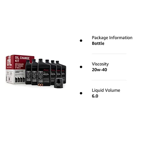 Polaris Thunderstroke Oil Change Kit, Fits 111 and 116 engines, Part 2889311, 6 Quarts of 20W-40 Semi-Synthetic Motor Oil, 1 Filter & 2 Washers