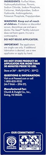 Pre-Seed Fertility Lubricant, For Use by Couples Trying to Conceive