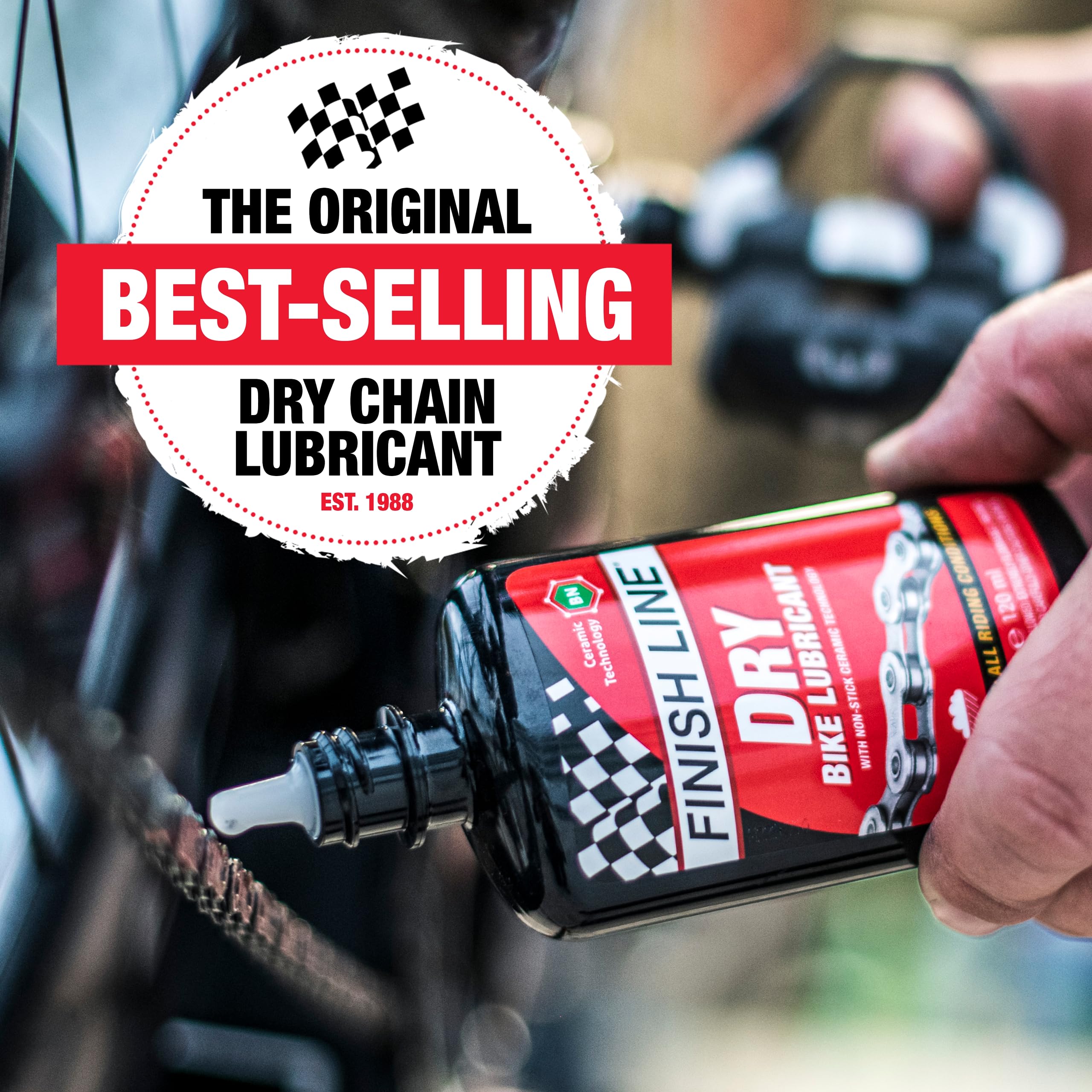 Finish Line Dry Bike Lubricant with Teflon Squeeze Bottle 8 oz.