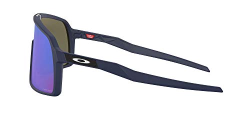 Oakley Men's OO9406A Sutro Low Bridge Fit Rectangular Sunglasses, Matte Navy/Prizm Sapphire, 37 mm