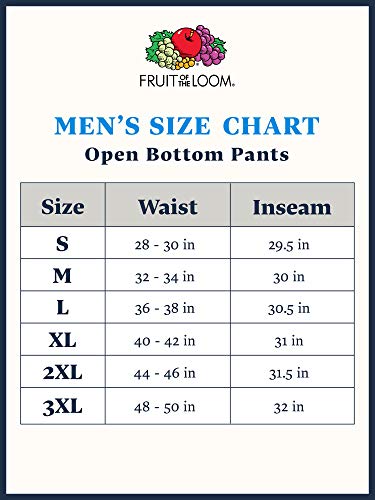 Fruit of the Loom Men's Fleece Sweatpants, Charcoal Heather, XXX-Large
