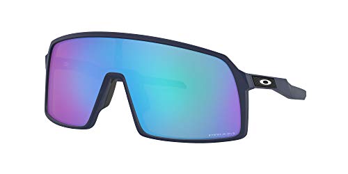 Oakley Men's OO9406A Sutro Low Bridge Fit Rectangular Sunglasses, Matte Navy/Prizm Sapphire, 37 mm