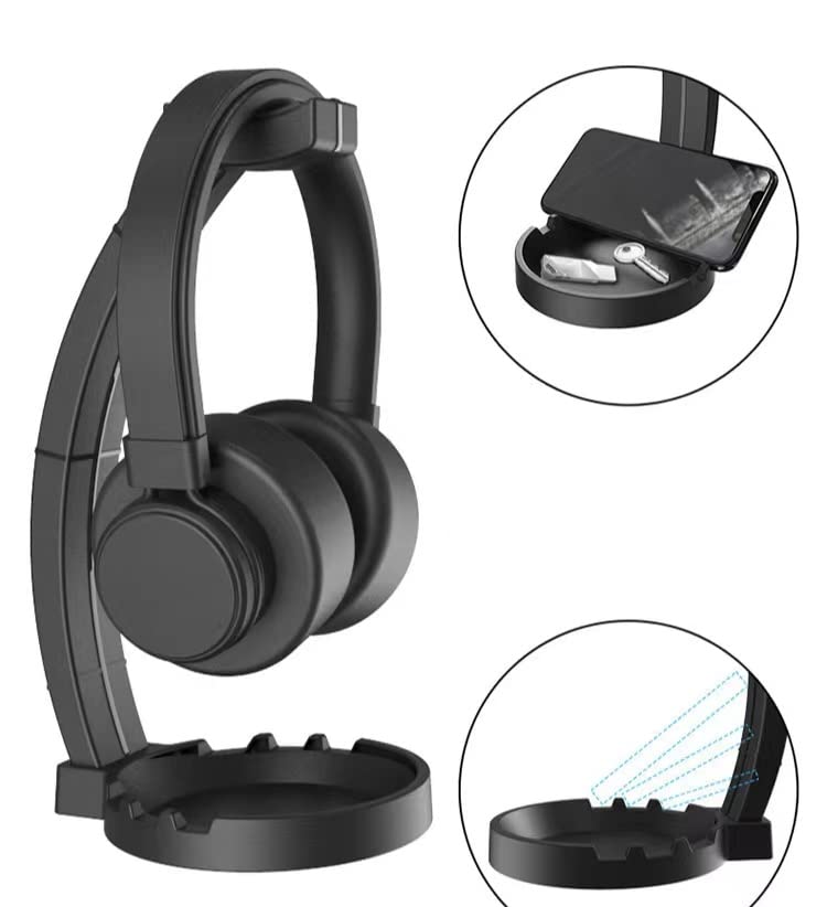 Multi-Funtions Headphone Stand Headset Holder for SteelSeries arctis 9X & arctis pro & arctis 7 Gaming Headset and Others (Black)
