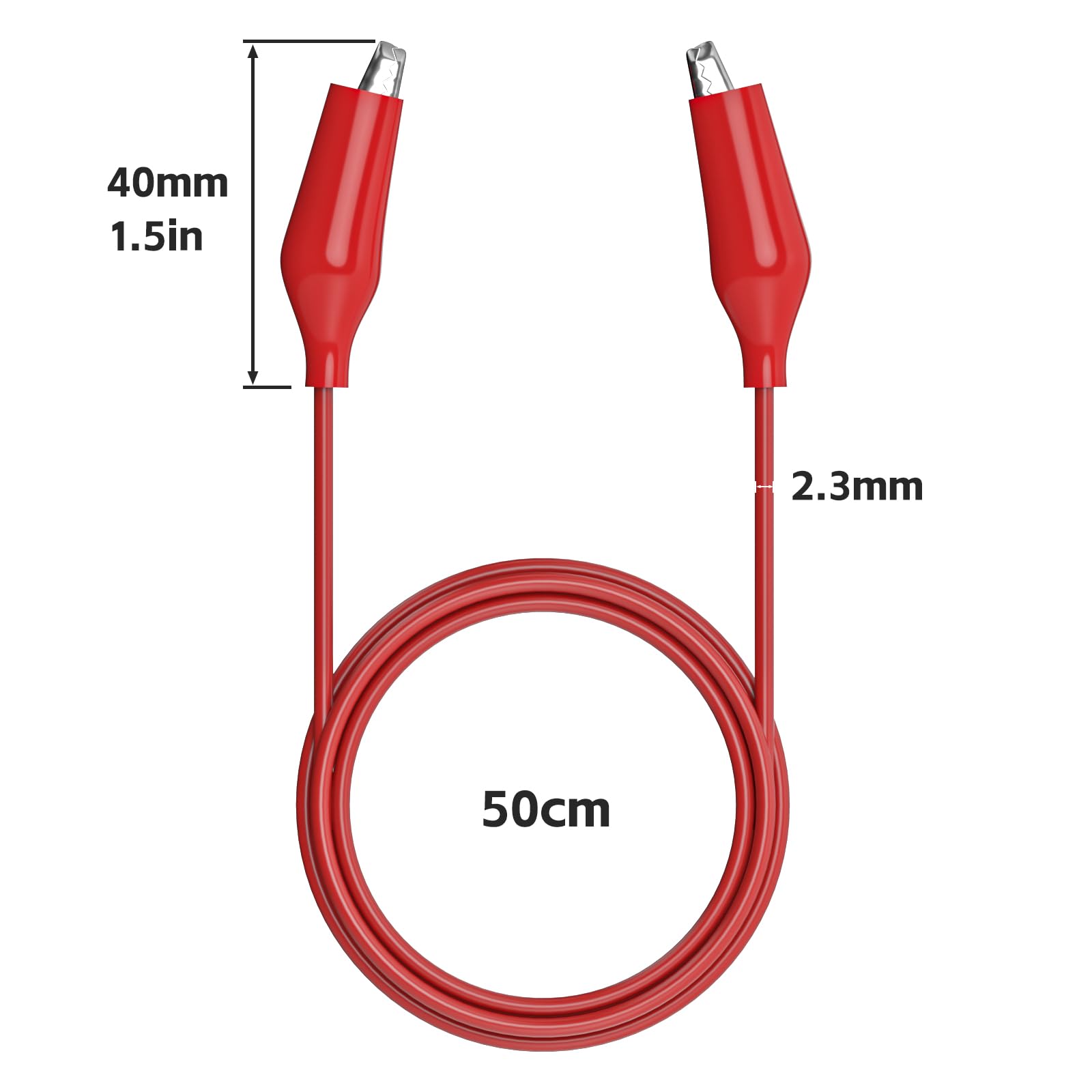 Goupchn 30PCS Alligator Clips Electrical Test Leads Dual Ended Crocodile Clips Jumper Wires for Circuit Connection Electrical Testing 5 Colors