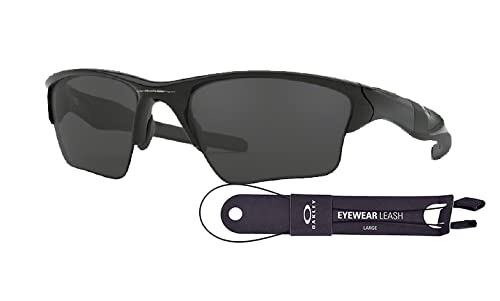 Oakley Half Jacket 2.0 XL OO9154 915401 62M Polished Black/Black Iridium Sunglasses For Men+BUNDLE Accessory Leash Kit+ BUNDLE with Designer iWear Care Kit