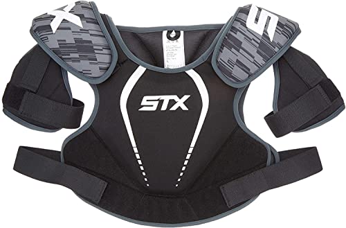 STX Lacrosse Stallion 75 Shoulder Pad, Black, Large