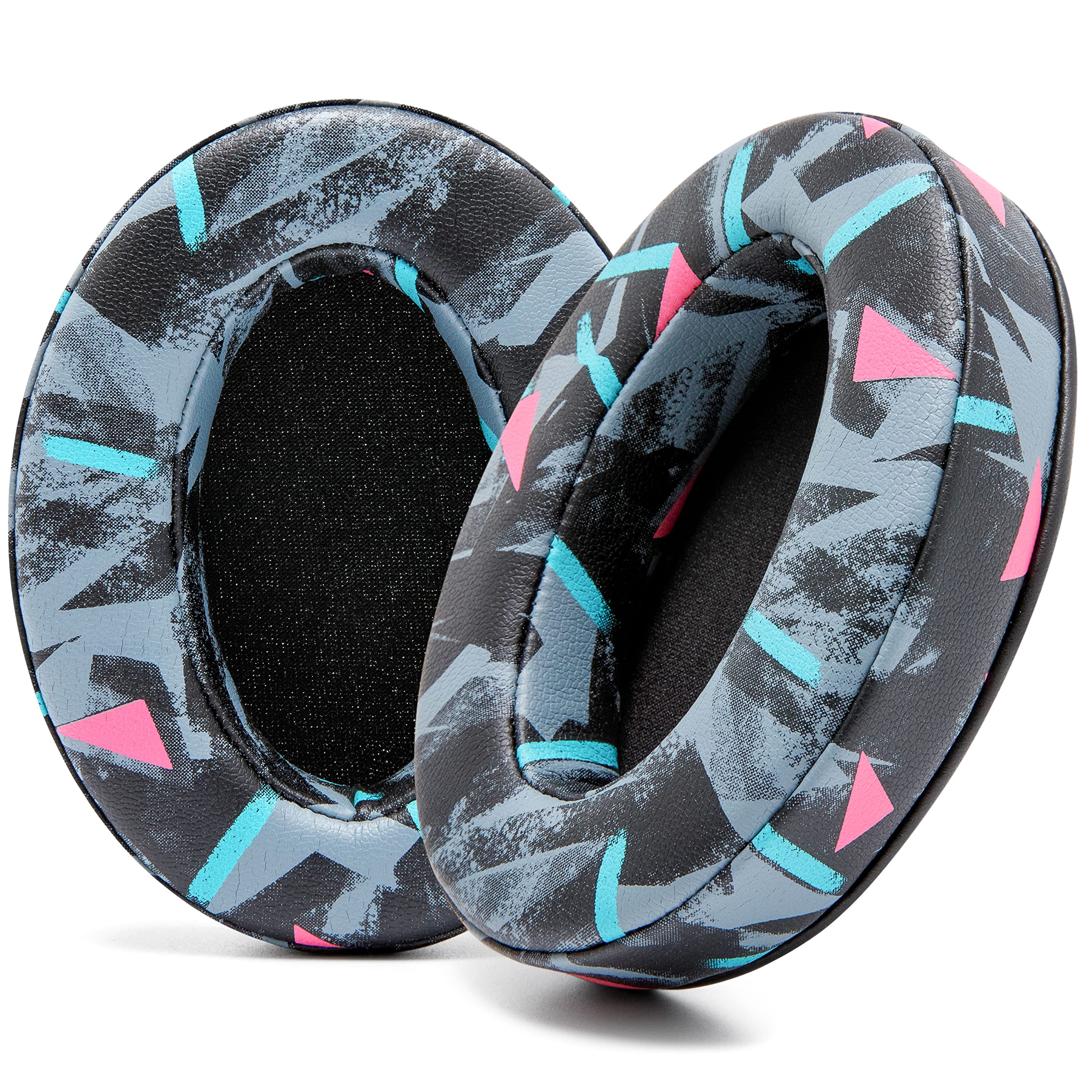 WC Wicked Cushions PadZ - Thick & Soft Ear Pads for ATH M50X / M40X / SteelSeries Arctis/HyperX Cloud & Alpha/Logitech G Pro X/Compatible with Over 50 Headphones | 90s Black