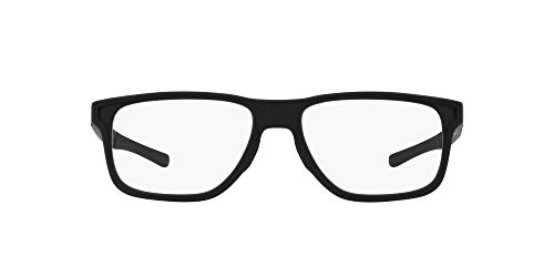 Oakley Men's OX8123 Sunder Square Prescription Eyeglass Frames, Satin Black & Black/Demo Lens, 53 mm