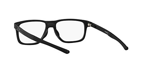 Oakley Men's OX8123 Sunder Square Prescription Eyeglass Frames, Satin Black & Black/Demo Lens, 53 mm