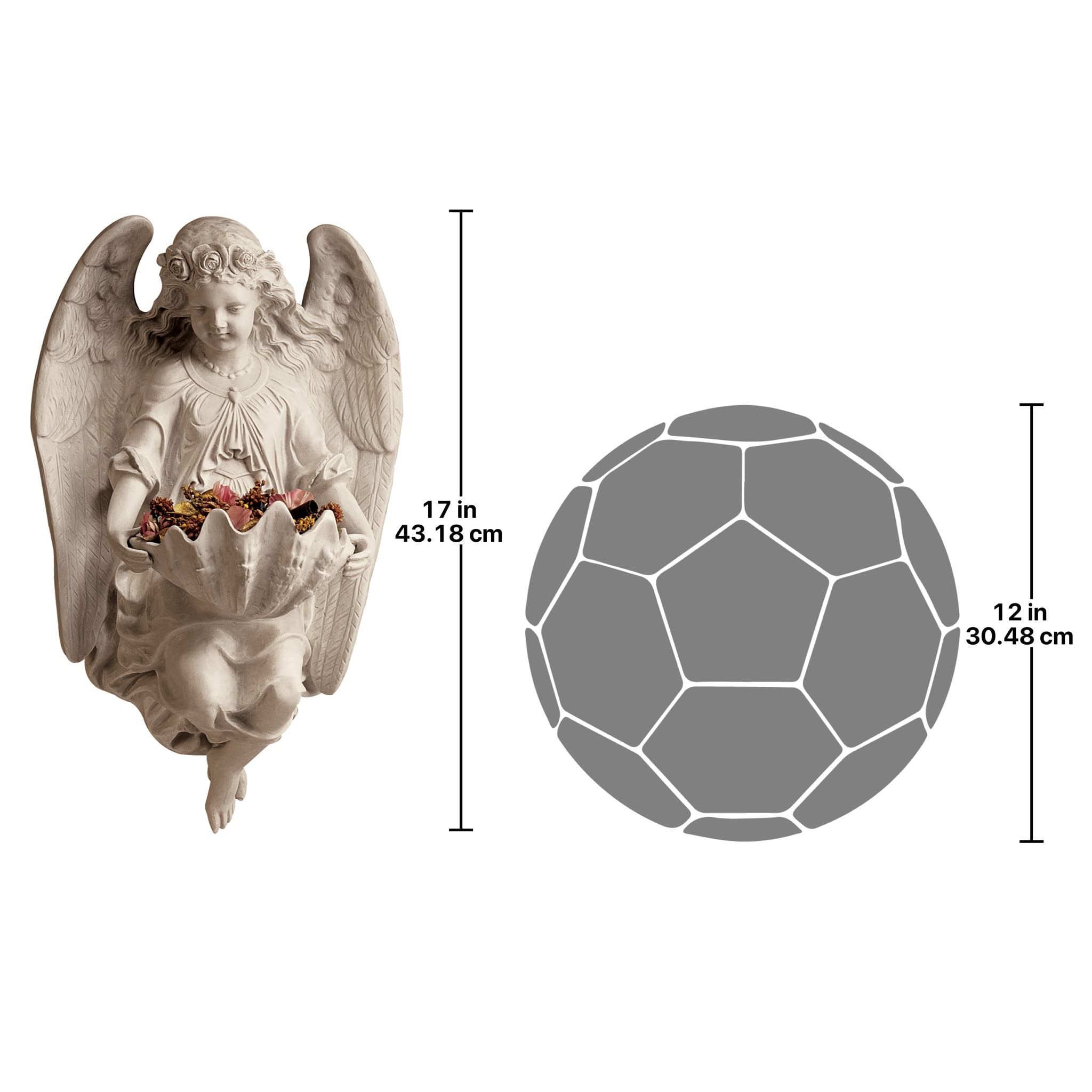 Design Toscano NG31508 Brixton Abbey Angel Wall Sculpture,Single