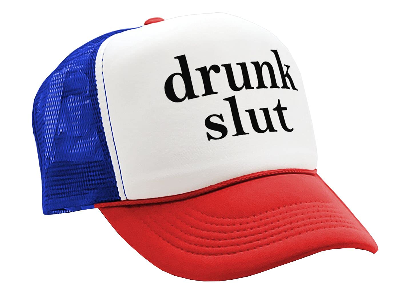 Drunk Slut Party Hat Funny Trucker Hat for Wild Nights, Drinking Hat Snapback Trucker Cap, Rude and Humorous Design for Unforgettable Celebrations