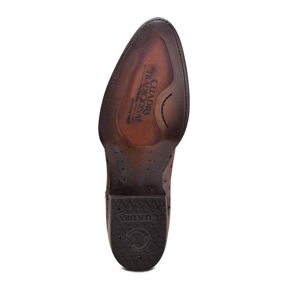 Cuadra Men's Western Boot in Genuine Ostrich Leather Brown, 2C1NA1, Size 11