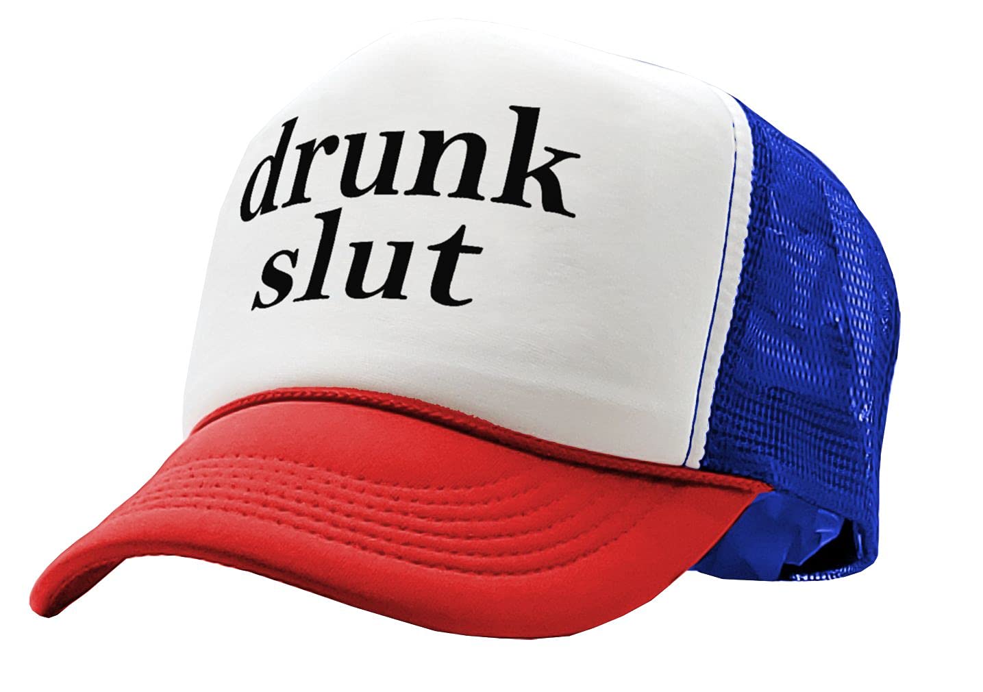 Drunk Slut Party Hat Funny Trucker Hat for Wild Nights, Drinking Hat Snapback Trucker Cap, Rude and Humorous Design for Unforgettable Celebrations