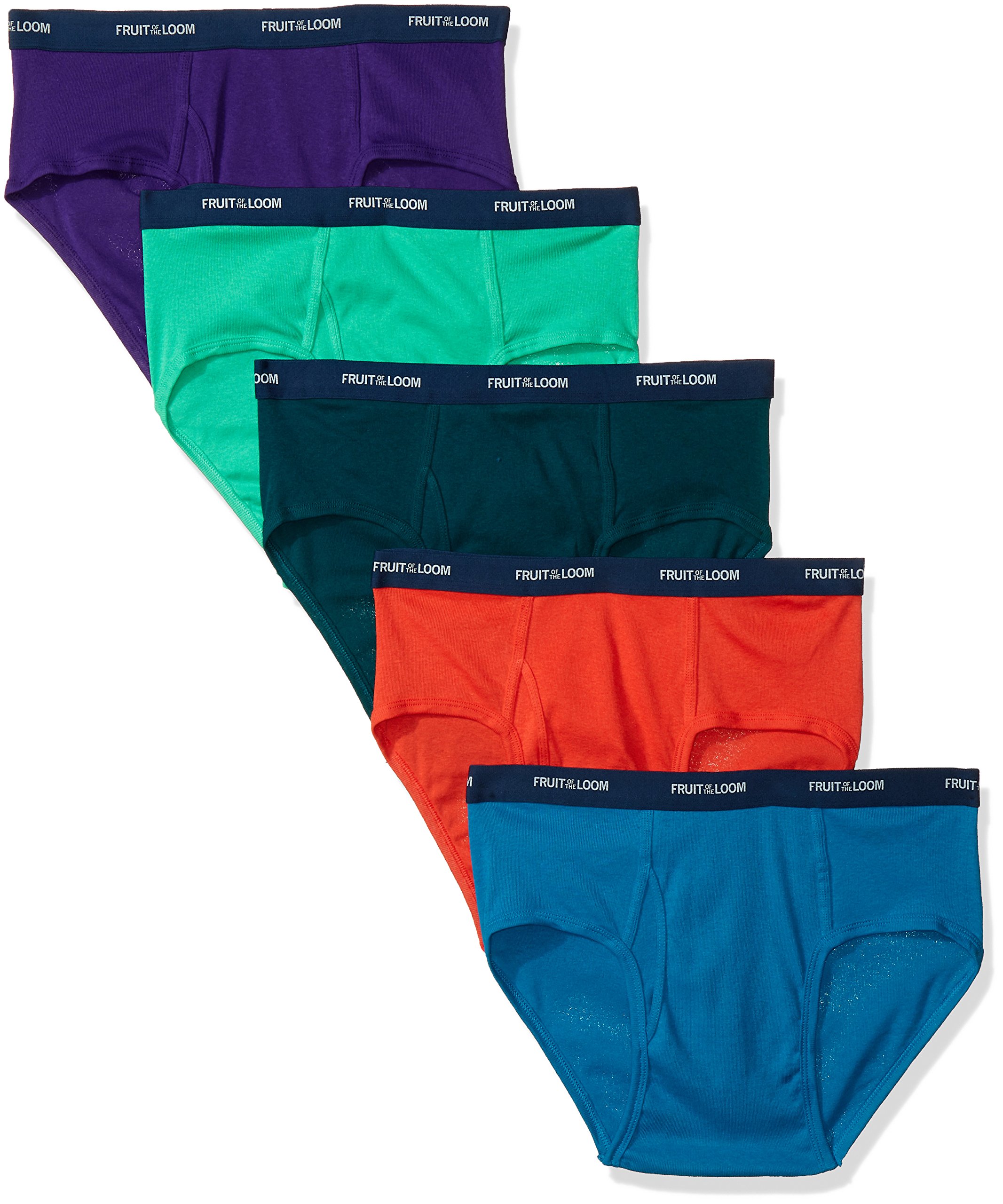 Fruit of the Loom Men's Low Rise Brief - Colors May Vary(Pack of 5),Assorted,Medium(34-36)
