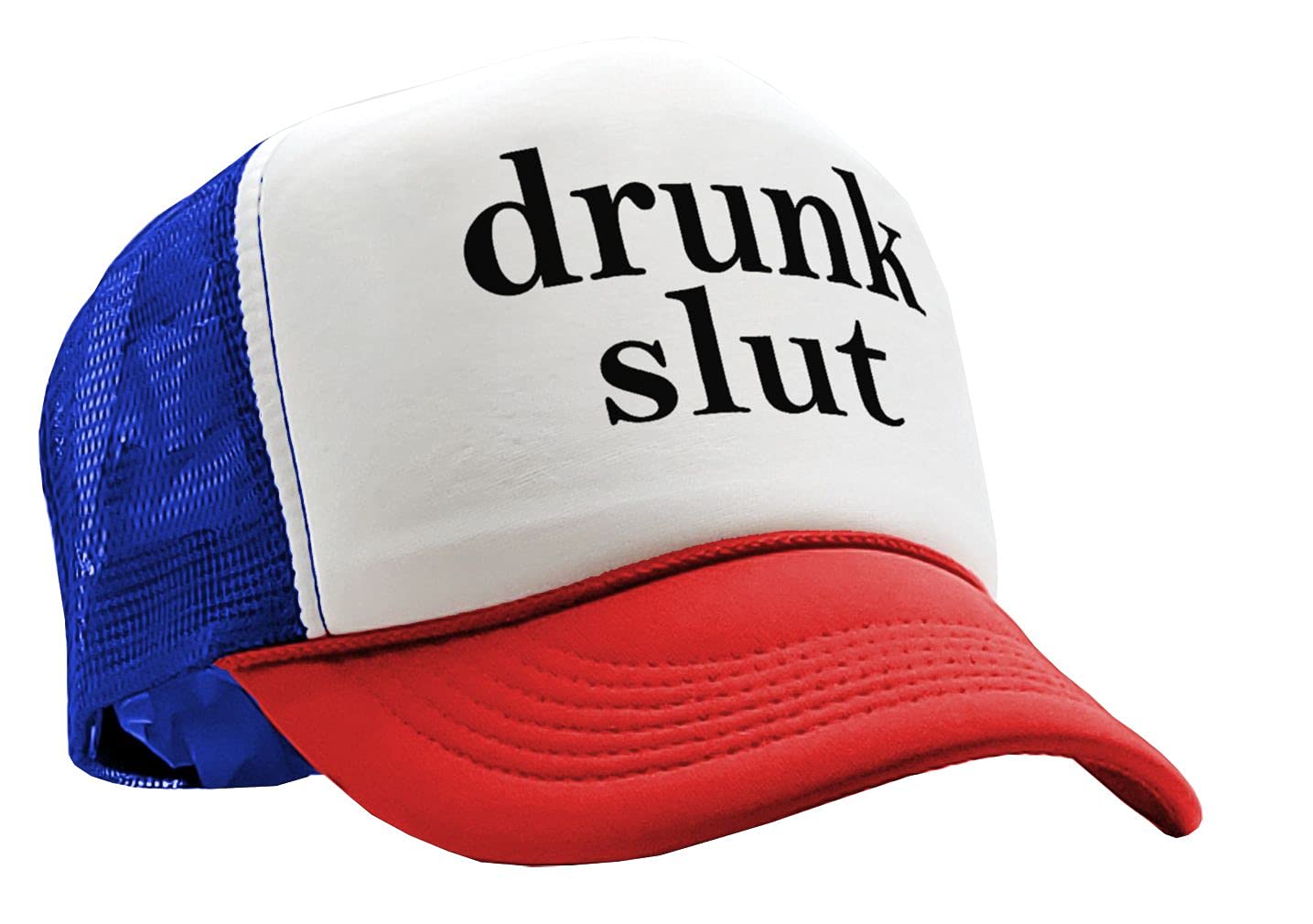 Drunk Slut Party Hat Funny Trucker Hat for Wild Nights, Drinking Hat Snapback Trucker Cap, Rude and Humorous Design for Unforgettable Celebrations