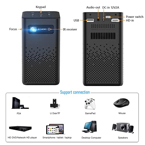 XINGTU P20 Mini Portable Pico Smart Screenless Tv Led Dlp Projector 4k 1080p for Mobile Phone Smartphone