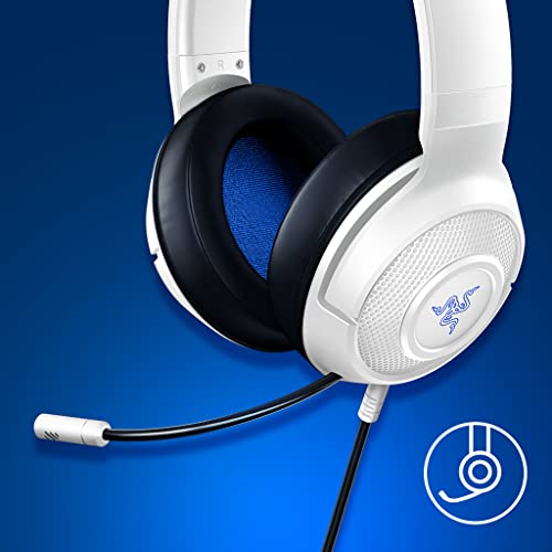 Razer Kraken X Ultralight Gaming Headset: 7.1 Surround Sound - Lightweight Aluminum Frame - Bendable Cardioid Microphone - for PC, PS4, PS5, Switch, Xbox One, Xbox Series X & S, Mobile - White