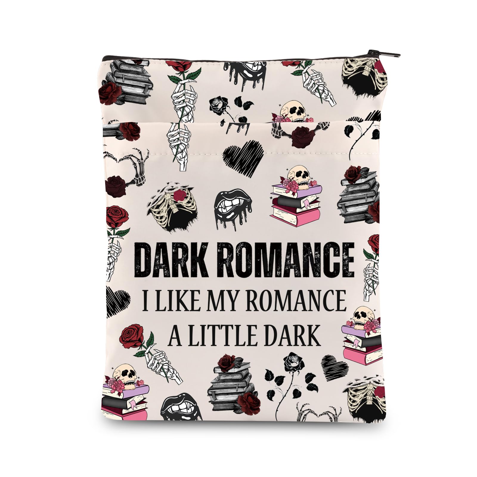 ENSIANTH Dark Romance Bookish Gift Smut Slut Book Sleeve Spicy Reading Gift Smutty Romance Readers Book Cover with Zipper (Litter Dark BS)