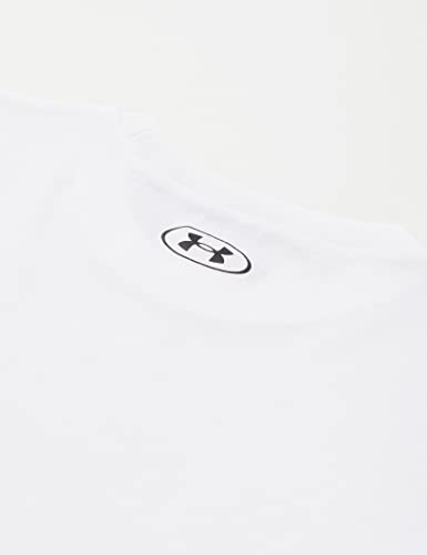 Under Armour Boys' Sportstyle Left Chest Short-Sleeve T-Shirt , White (100)/Black , Youth Large