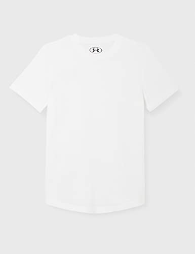Under Armour Boys' Sportstyle Left Chest Short-Sleeve T-Shirt , White (100)/Black , Youth Large