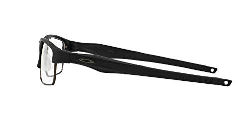 Oakley Men's OX3128 Crosslink Switch Rectangular Prescription Eyeglass Frames, Satin Black/Demo Lens, 53 mm
