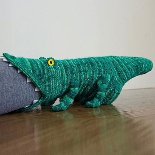 Owl's-Yard Novelty Animal Socks Cute Knit Crocodile Socks Funny Alligator Socks Winter Warm Thick Unisex Men Women