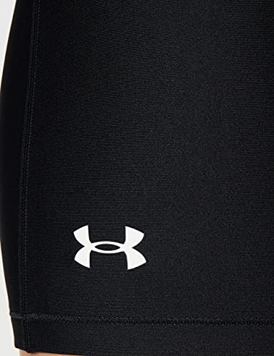 Under Armour Women's HeatGear Armour Mid Rise Shorty , Black (001)/White, Small