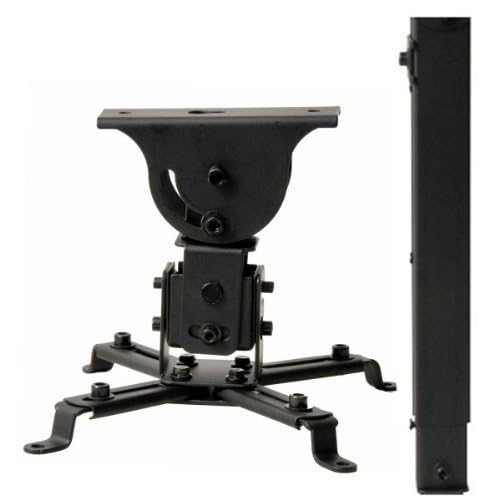 VideoSecu Flat Vaulted Ceiling Projector Mount LCD DLP Bracket with Adjustable Height Rotating Swivel Arm One Piece PJ2B 1C9