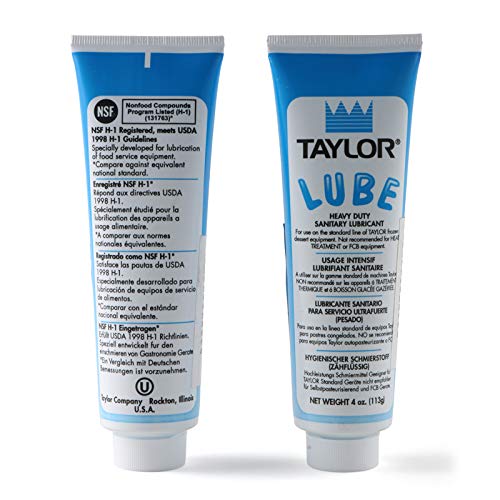 Taylor Blue Lube, 1 x Heavy Duty Sanitary Lubricant, Food Safe Lube, Soft Serve Lubricant, Compatible with: Stoelting, Taylor, 47518, 1 x 4 Oz Tubes